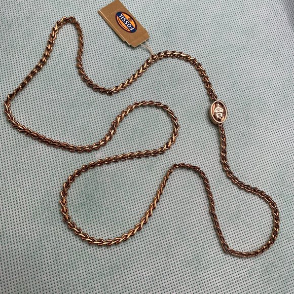 Fossil | Jewelry | Fossil Iconic Chain Rose Gold Color 29 Nwt 9 | Poshmark